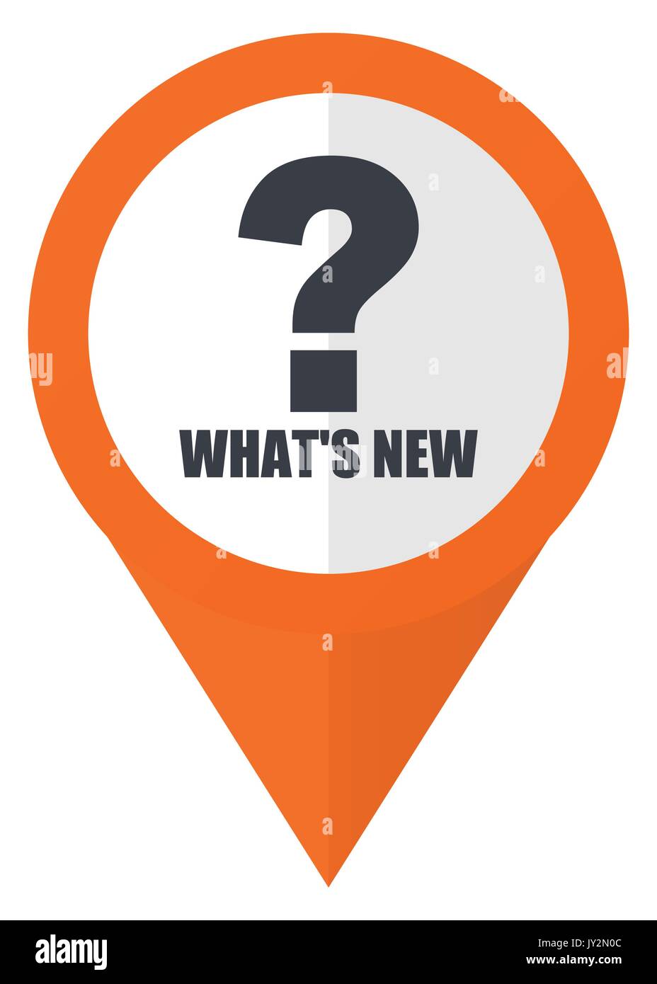 New orange pointer vector icon in eps 10 isolated on white background ...