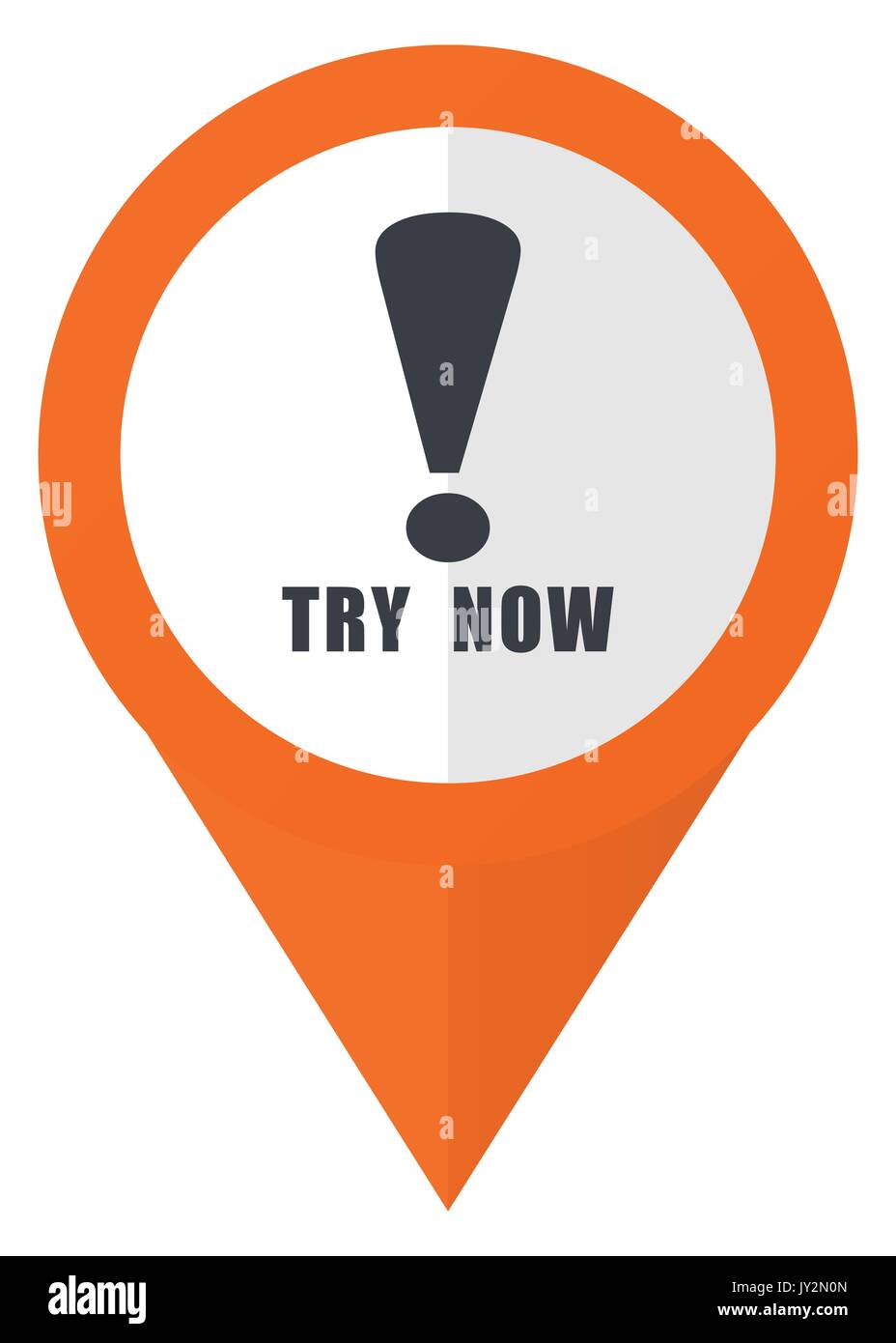 Try now orange pointer vector icon in eps 10 isolated on white ... Try now orange pointer vector icon in eps 10 isolated on white ...