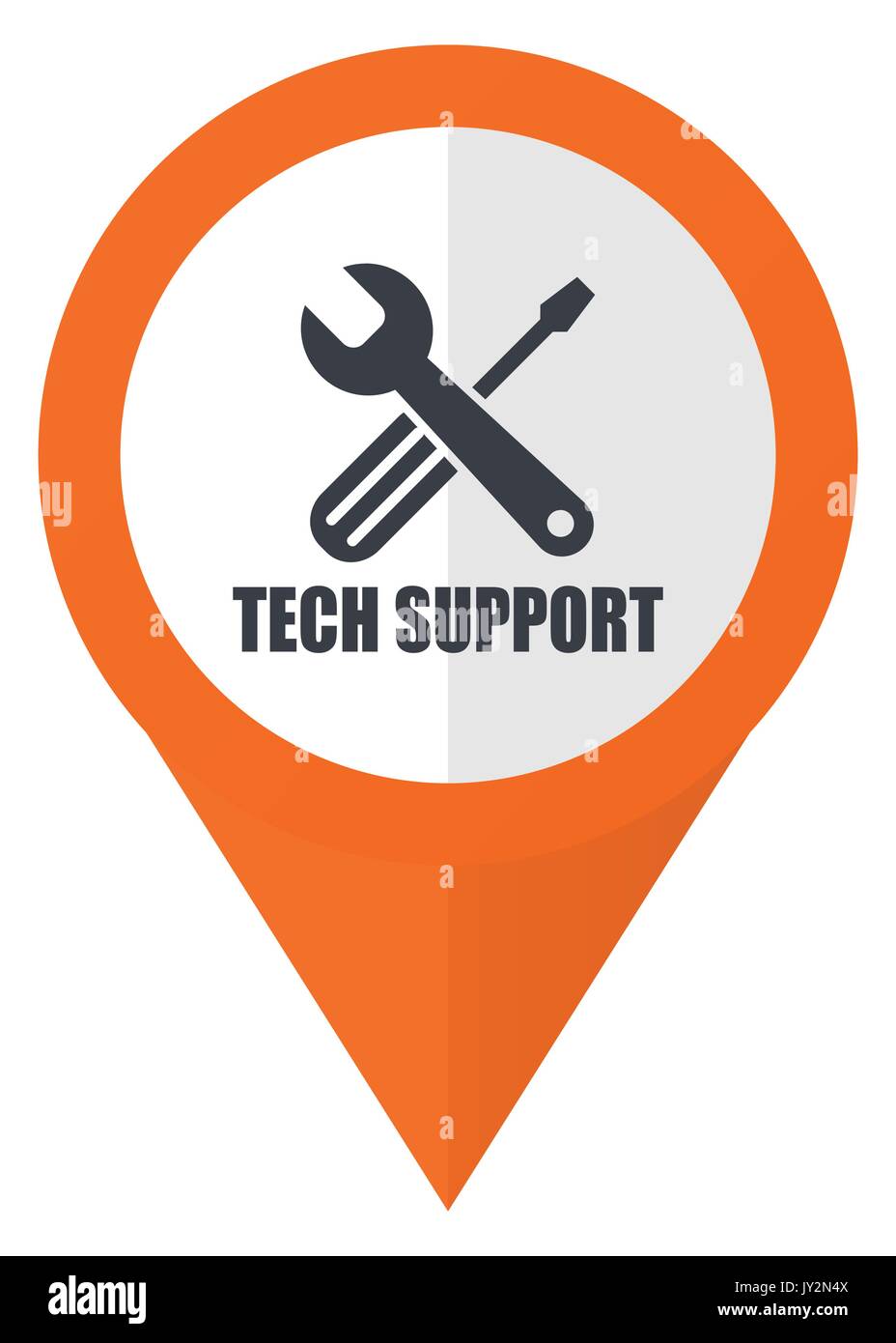 Technical support orange pointer vector icon in eps 10 isolated on ...