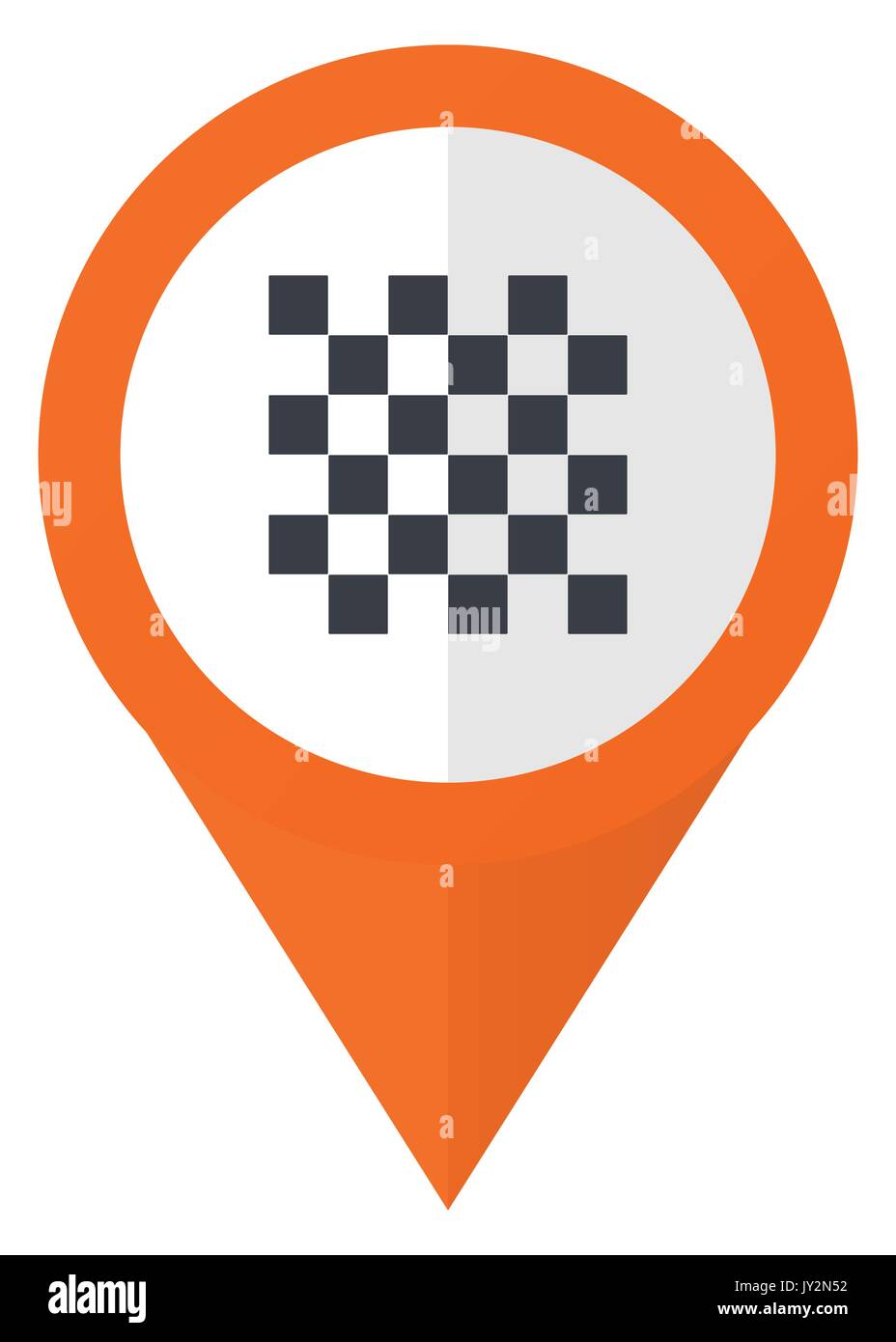 Chess orange pointer vector icon in eps 10 isolated on white background ...