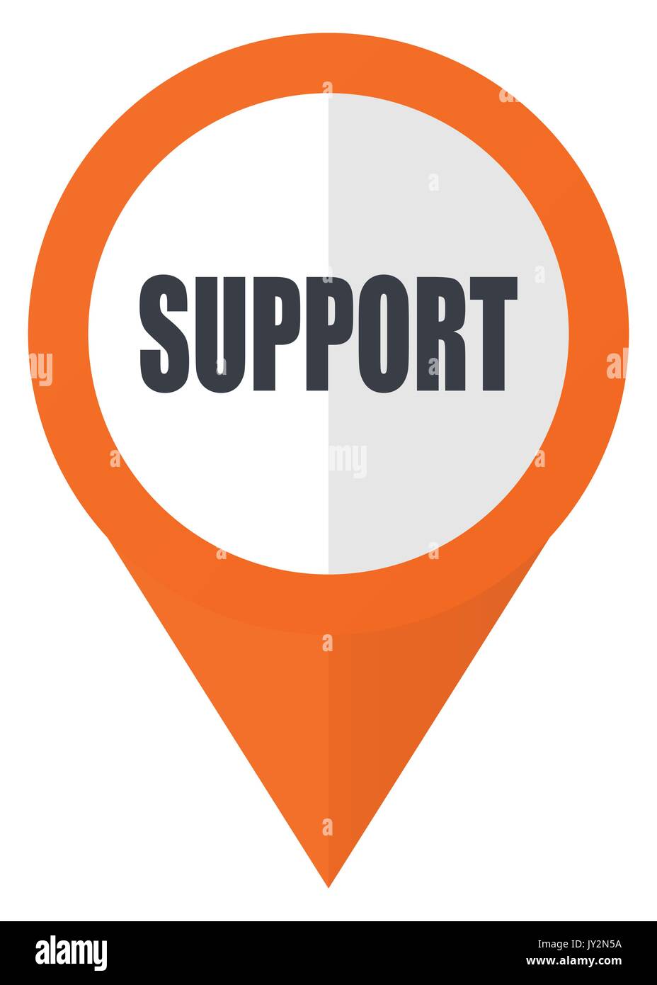 Support orange pointer vector icon in eps 10 isolated on white ... Support orange pointer vector icon in eps 10 isolated on white ...