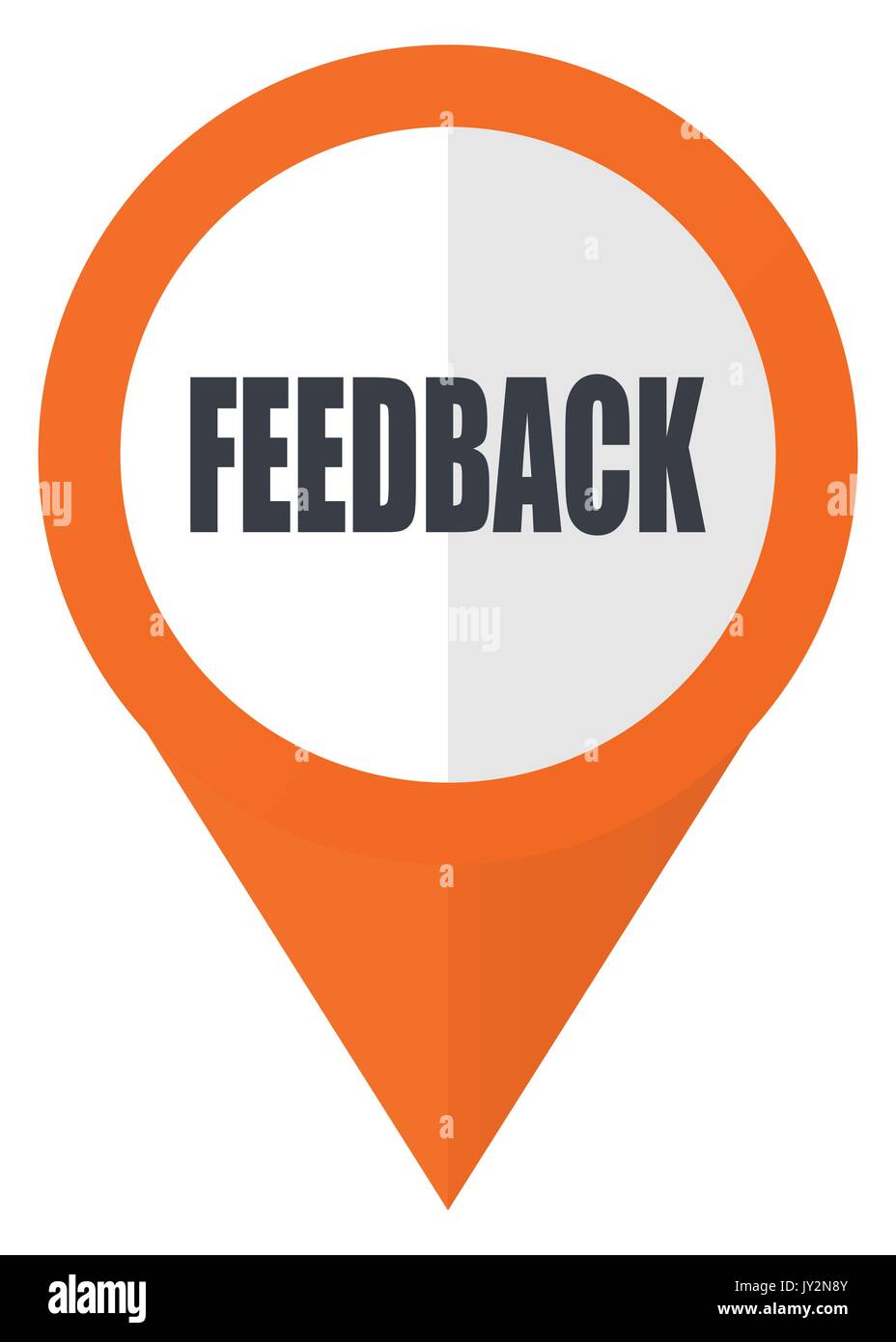 Feedback orange pointer vector icon in eps 10 isolated on white ... Feedback orange pointer vector icon in eps 10 isolated on white ...