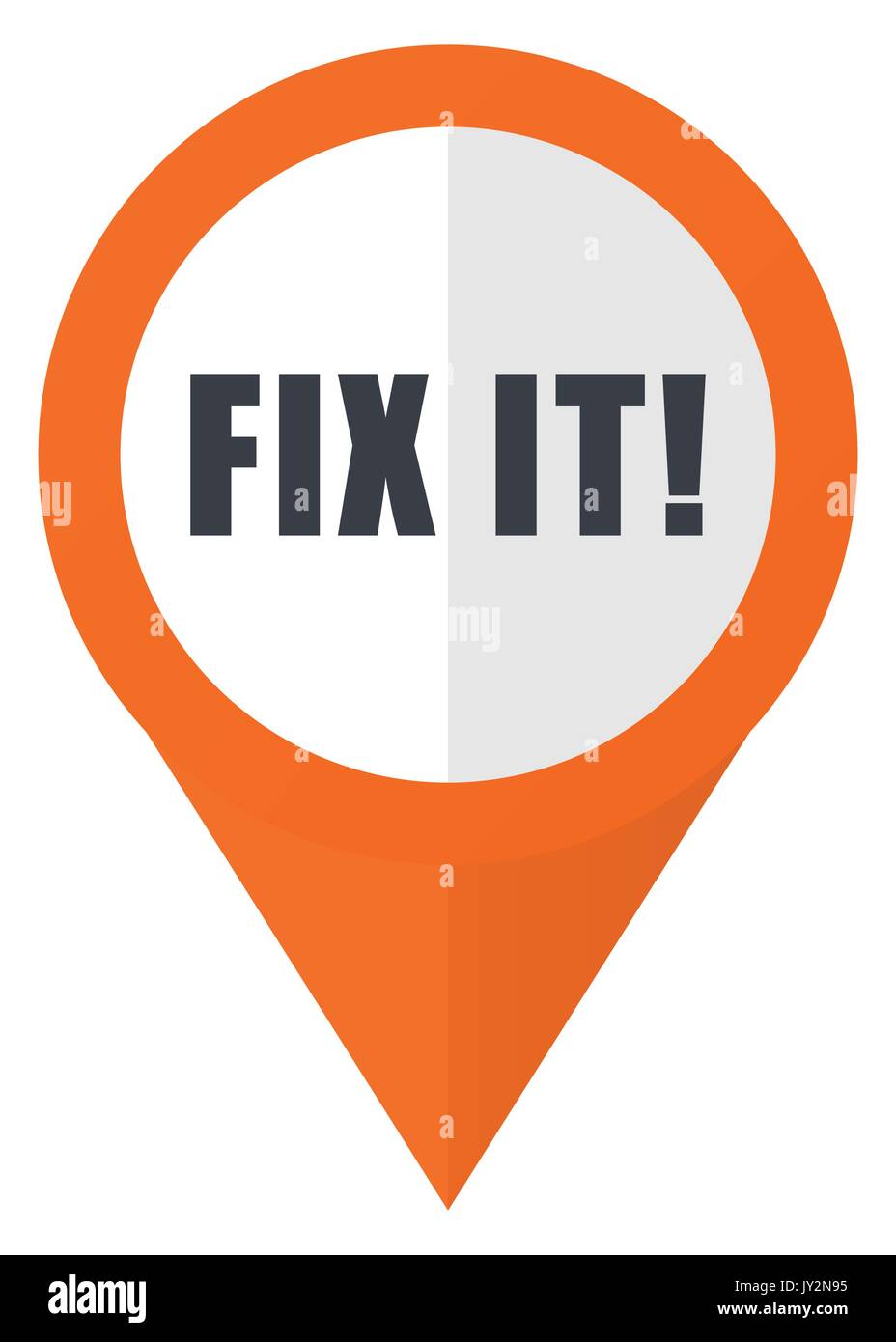 Fix it orange pointer vector icon in eps 10 isolated on white ...
