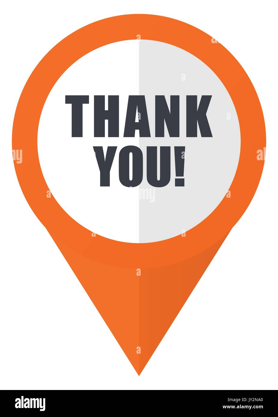 Thank you orange pointer vector icon in eps 10 isolated on white ...