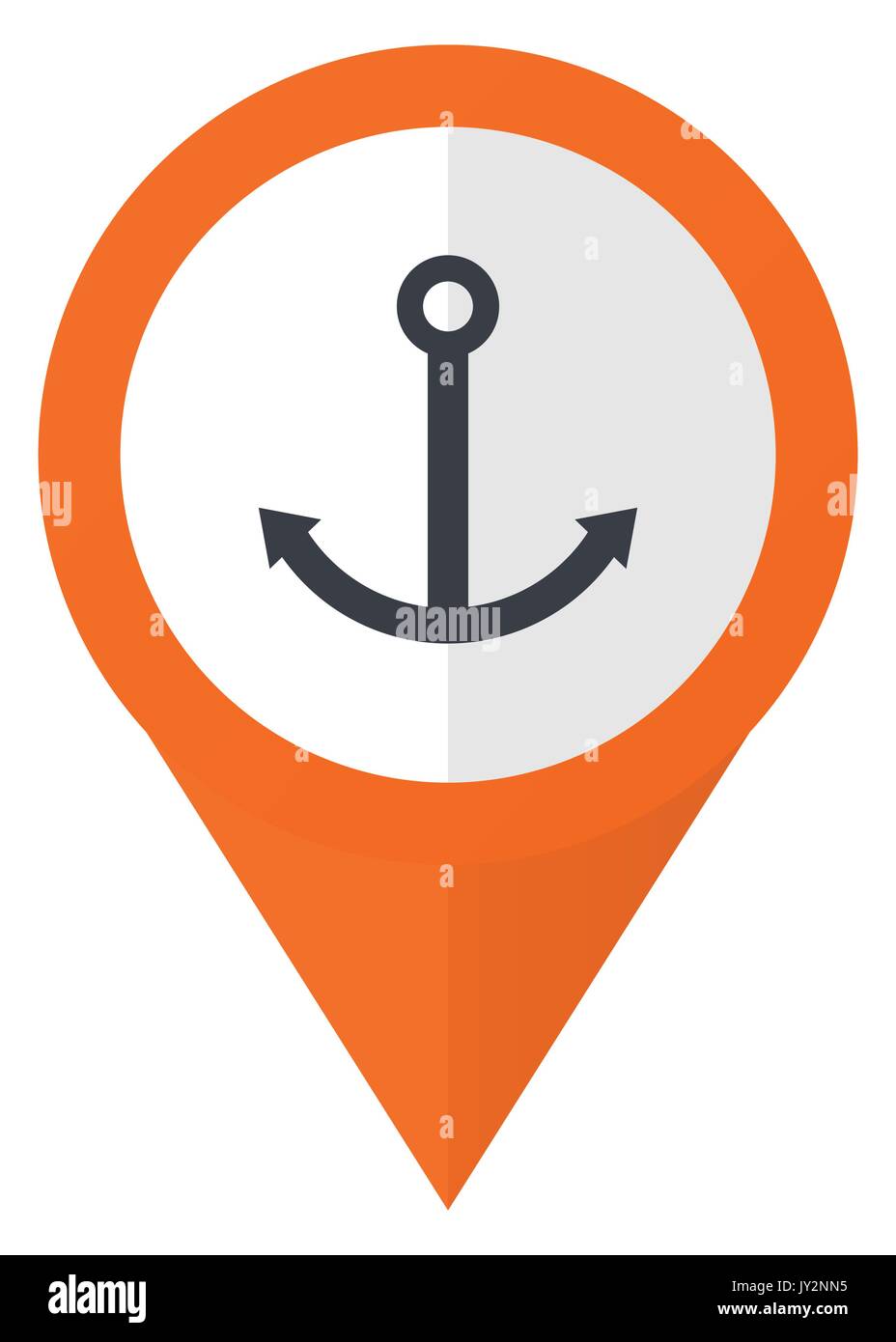 Map marker icon yacht Cut Out Stock Images & Pictures - Alamy