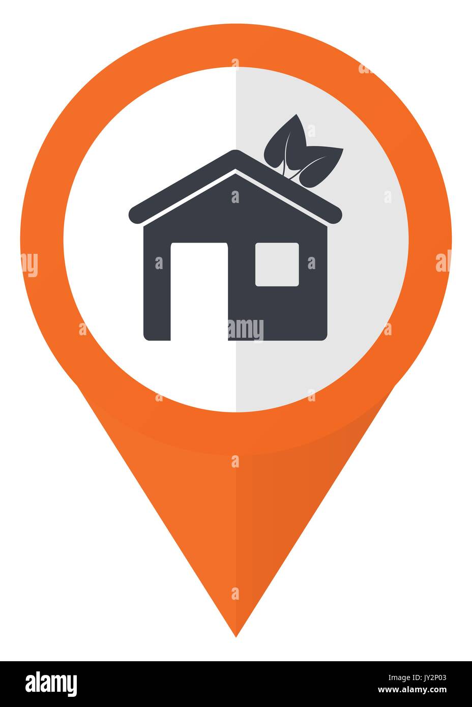 House orange pointer vector icon in eps 10 isolated on white background ...