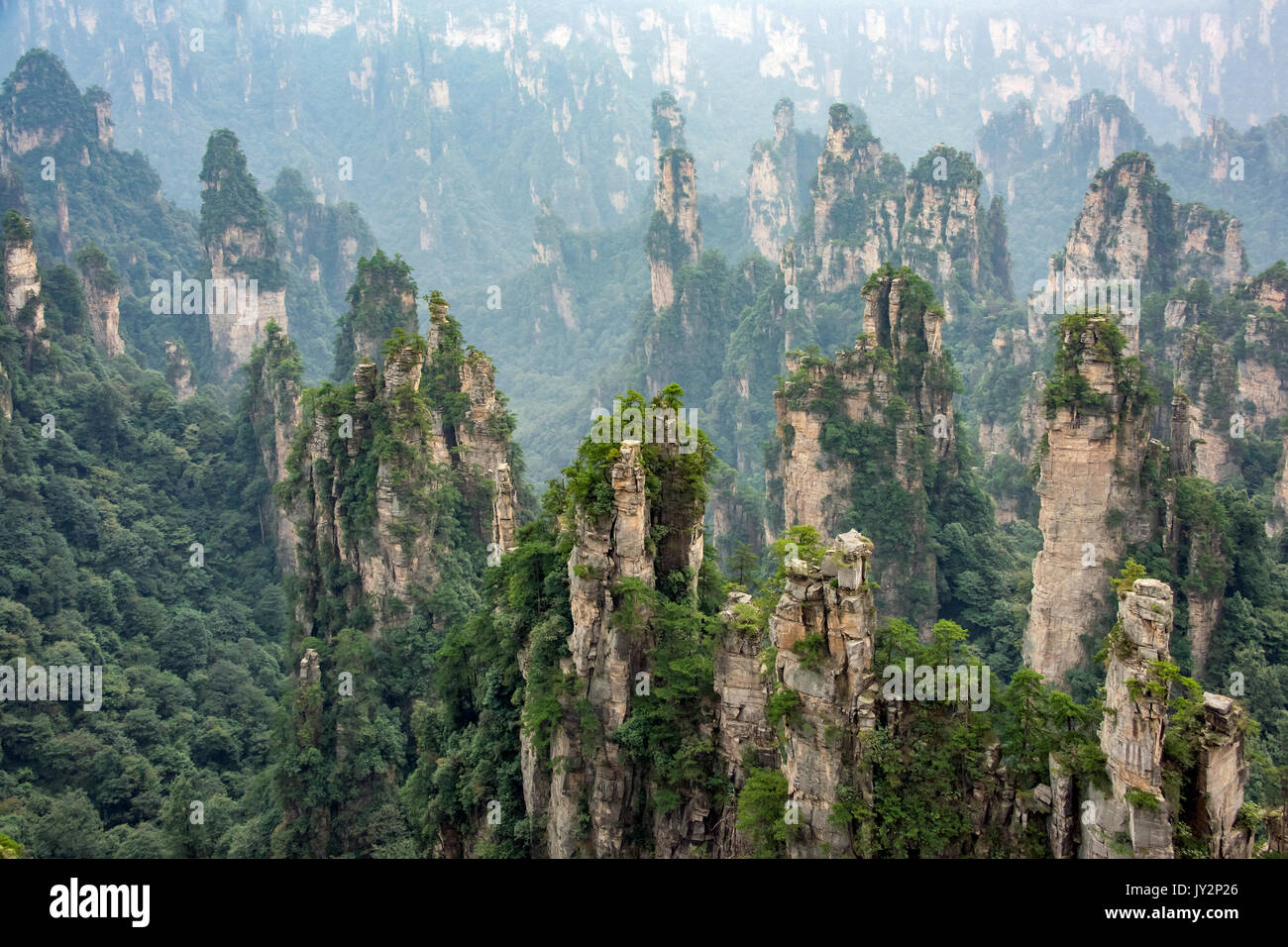 Wulingyuan sandstone pillars, Hunan, China Stock Photo - Alamy