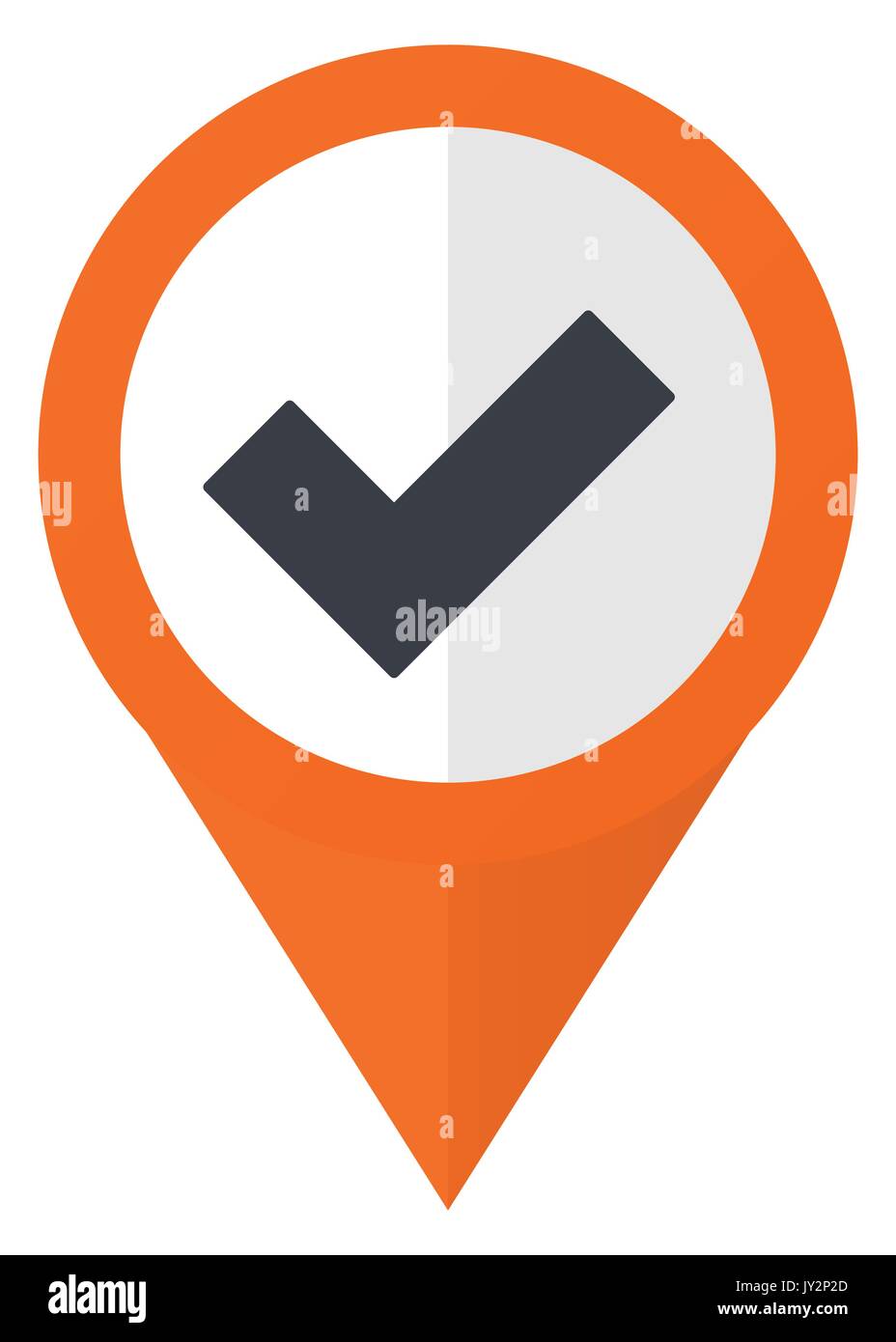 Accept orange pointer vector icon in eps 10 isolated on white ... Accept orange pointer vector icon in eps 10 isolated on white ...