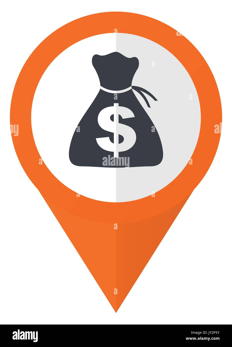 Money orange pointer vector icon in eps 10 isolated on white background ...