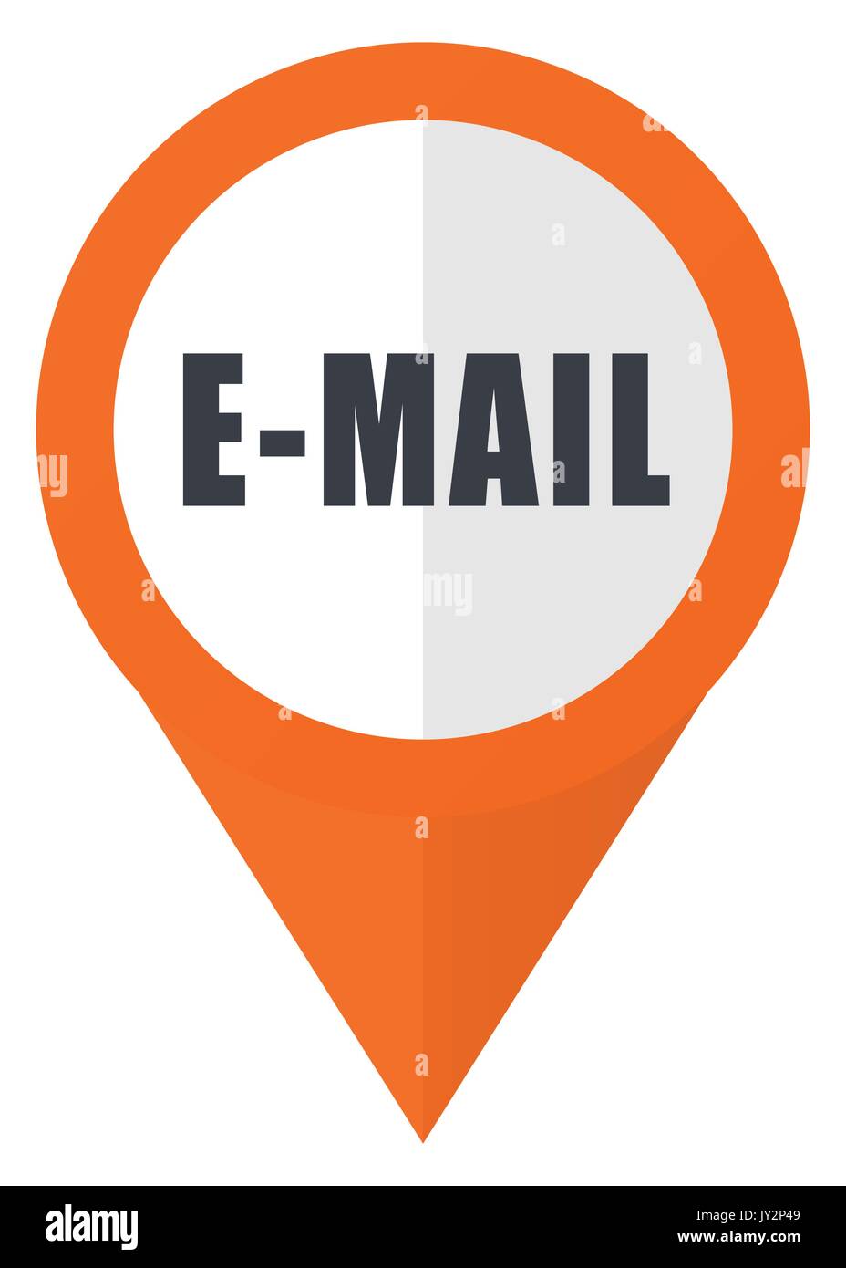 Email orange pointer vector icon in eps 10 isolated on white background ...