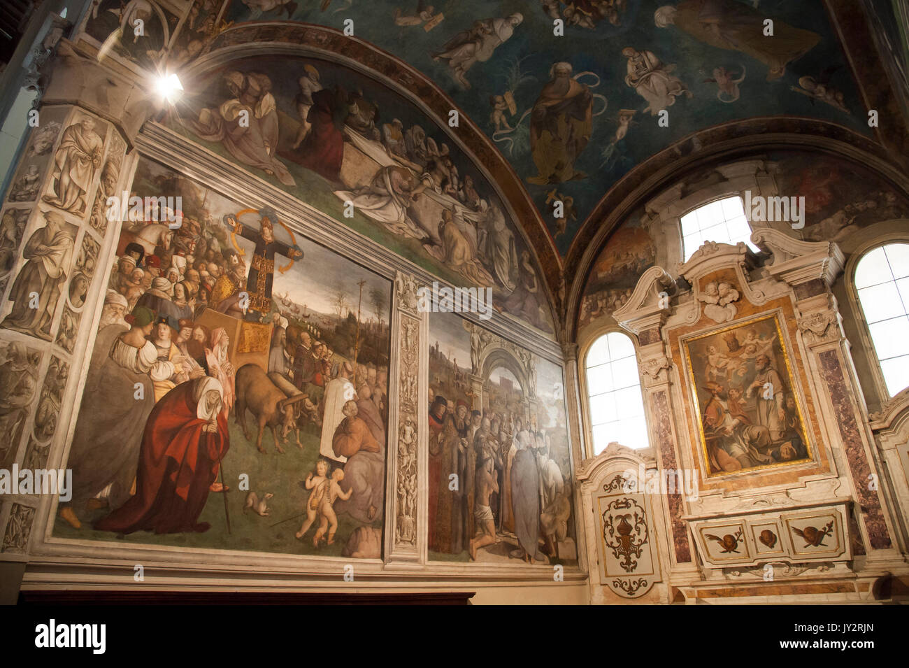 Painting Transportation of the Volto Santo in Romanesque Basilica di ...