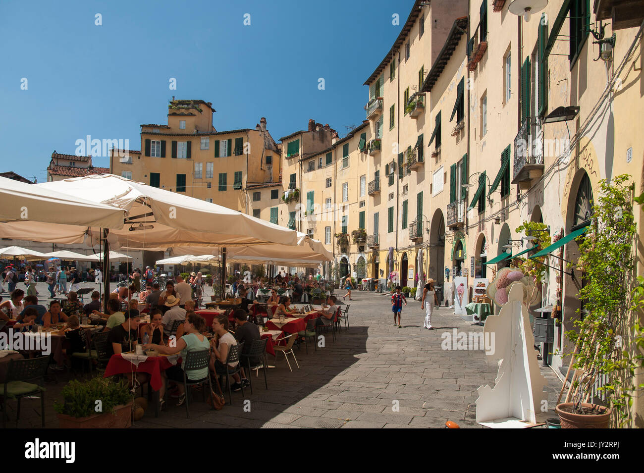 Piazza dell'Anfiteatro following the shape of the old Roman ...
