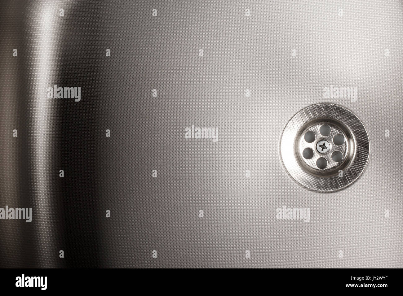 close up shot of clean shiny stainless steel sink Stock Photo - Alamy