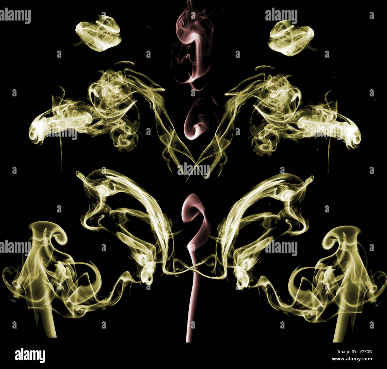 Smoke on black background created hi-res stock photography and images ...