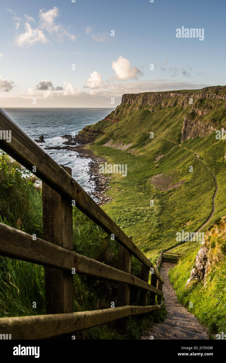 Giant Causeway Sunset Northern Ireland Stock Photo - Alamy