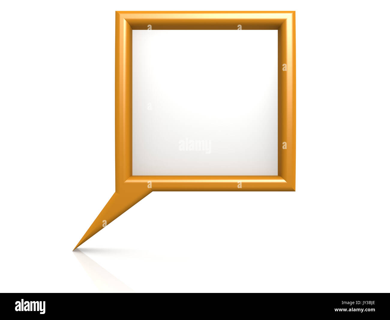 Orange dialog bubble image with hi-res rendered artwork that could be ...