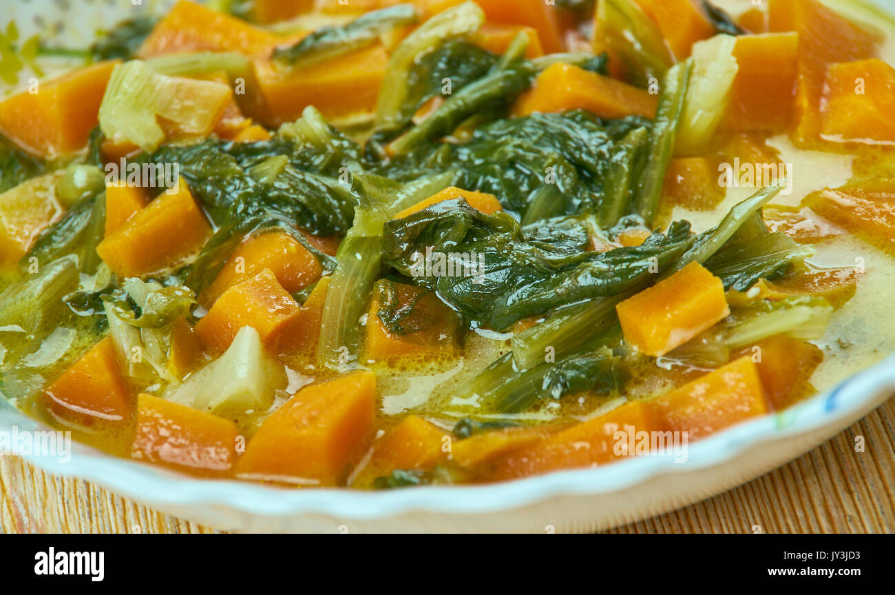 Kisamvu - Greens with Veggies , Peanuts. Tanzania, African cuisine ...