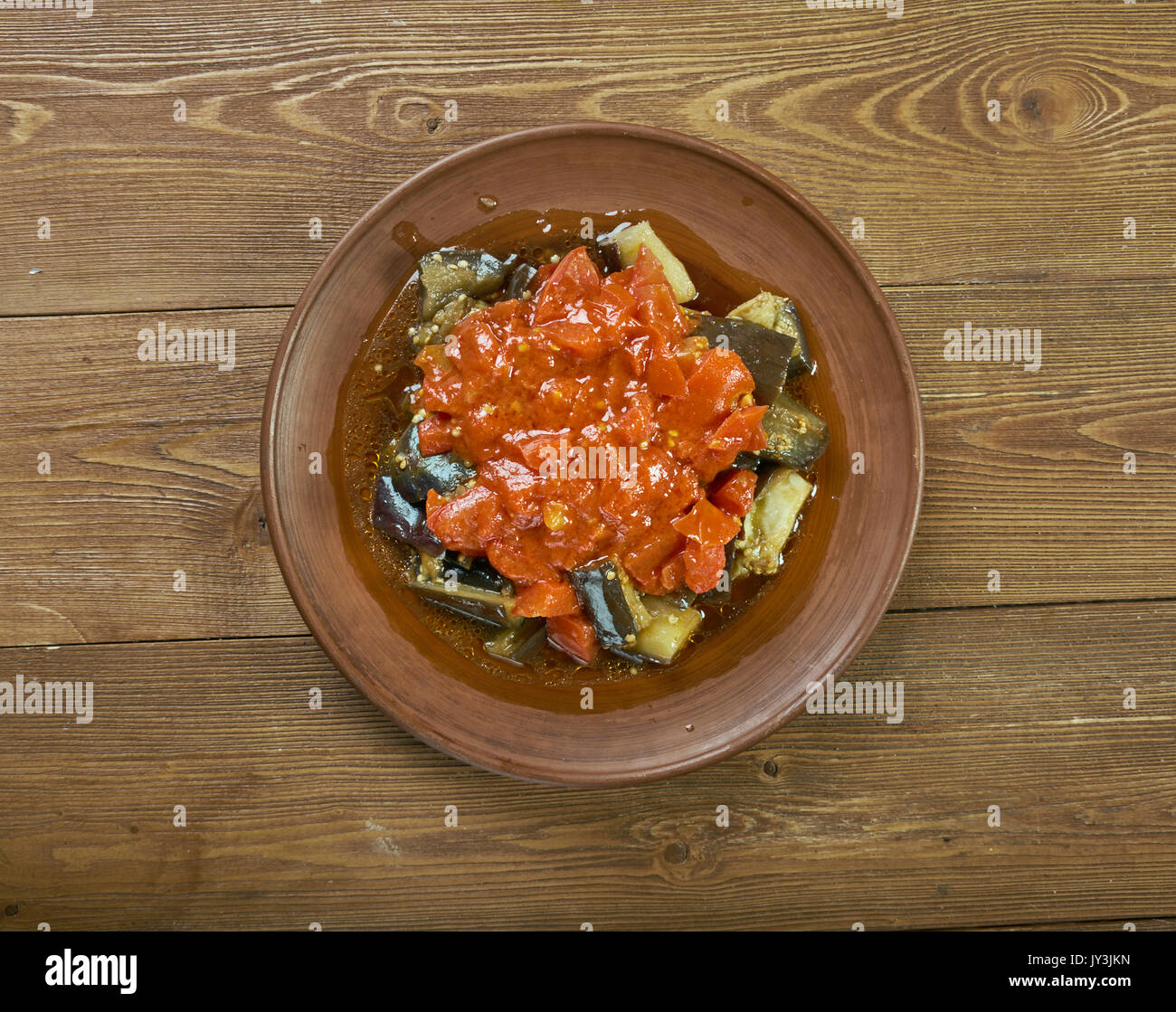 Soslu patlican - Turkish cuisine, Tomato sauce with eggplant Stock ...