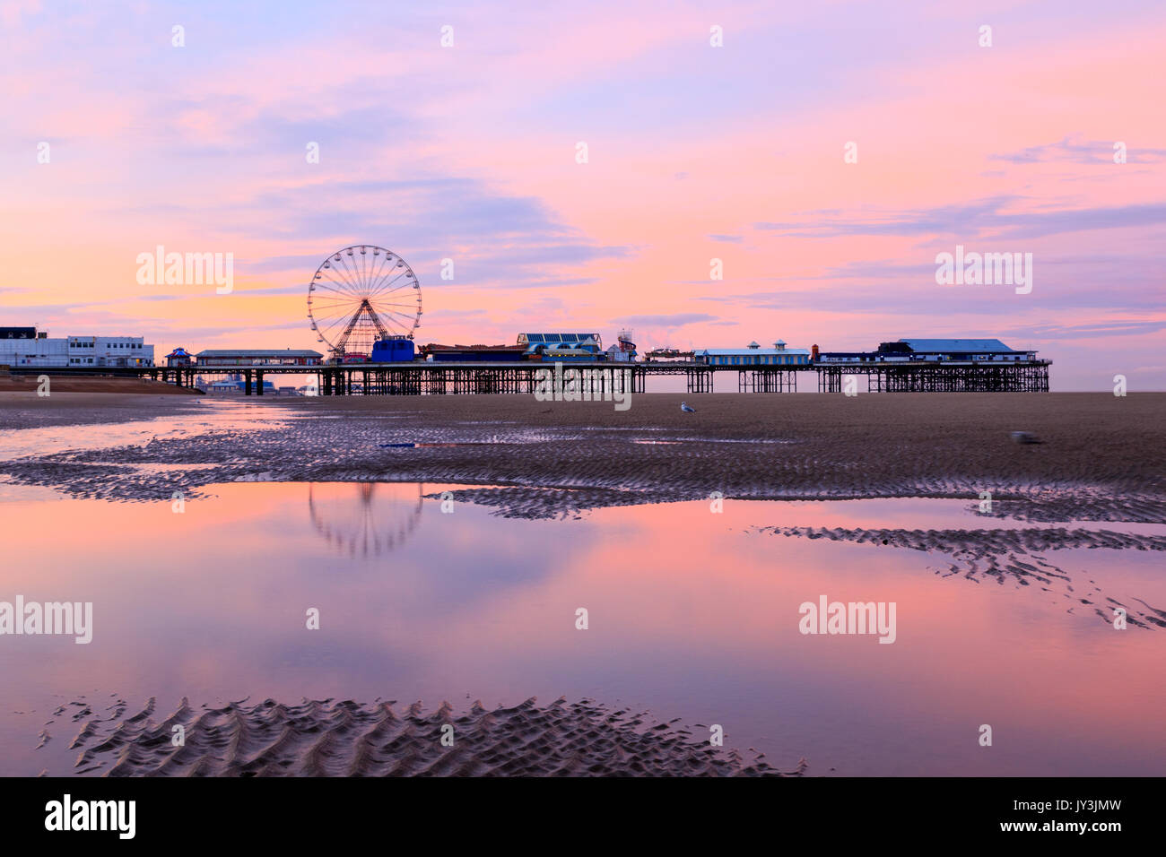 A beautiful Blackpool Sunrise on the west coast of the UK Stock Photo ...