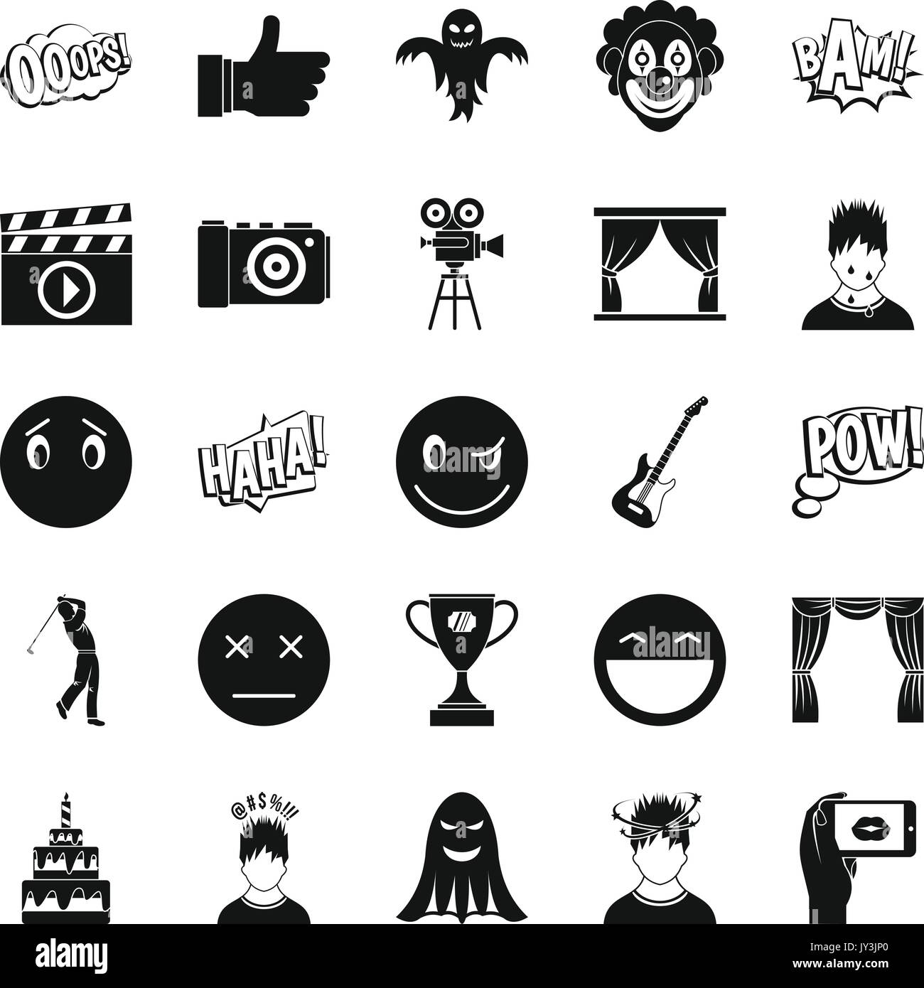 Affective icons set, simple style Stock Vector Image & Art - Alamy
