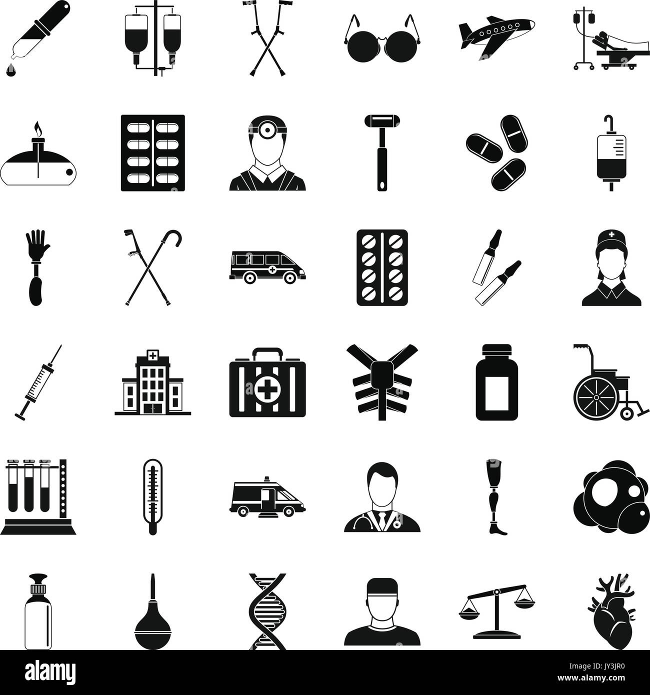 Aid first icons set, simple style Stock Vector Image & Art - Alamy