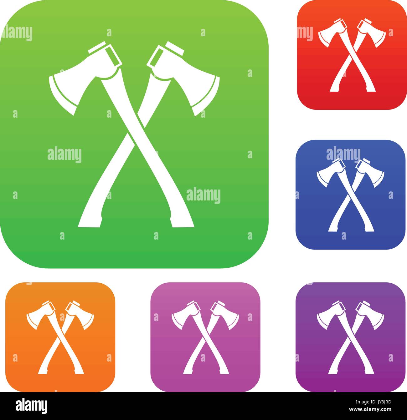 Two crossed axes set collection Stock Vector Image & Art - Alamy