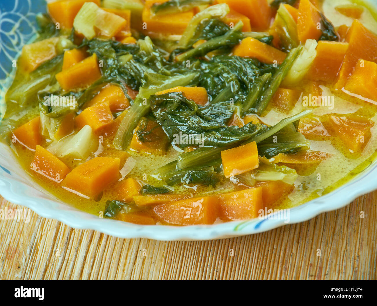 Kisamvu - Greens with Veggies , Peanuts. Tanzania, African cuisine ...