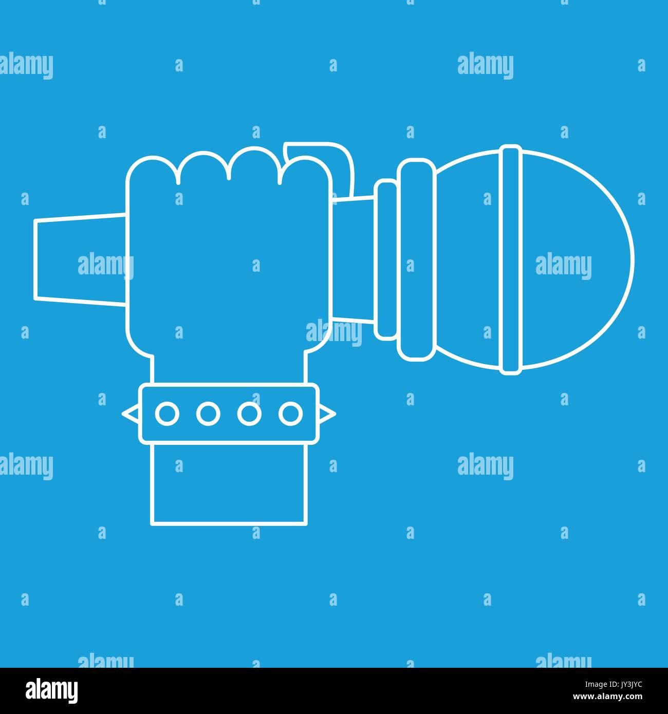 Hand microphone icon, outline style Stock Vector Image & Art - Alamy