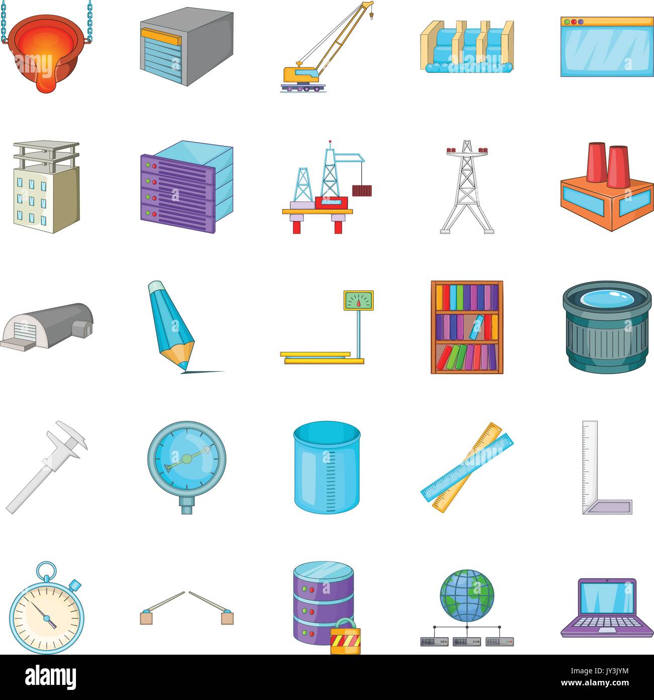 Planning icons set, cartoon style Stock Vector Image & Art - Alamy