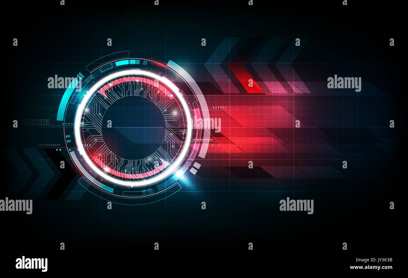 Abstract futuristic electronic circuit technology background, vector ...
