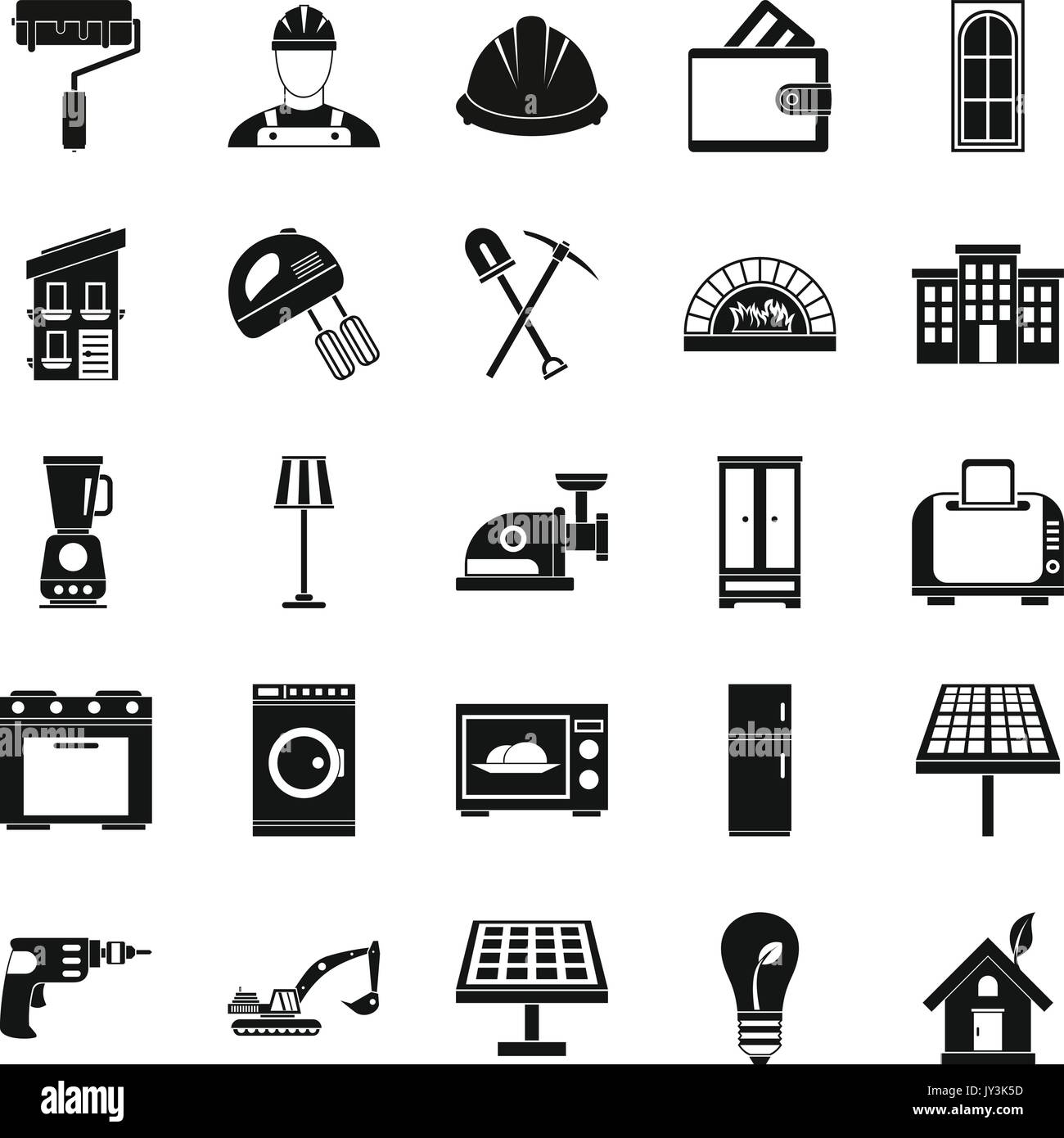 Wall painting icons set, simple style Stock Vector Image & Art - Alamy