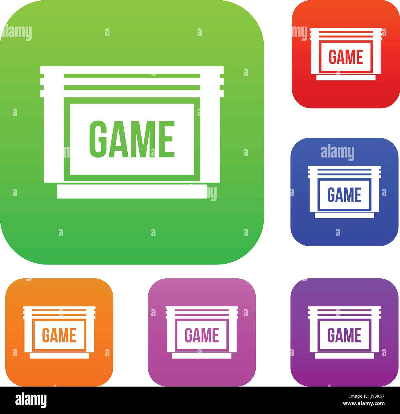 Game cartridge set collection Stock Vector Image & Art - Alamy