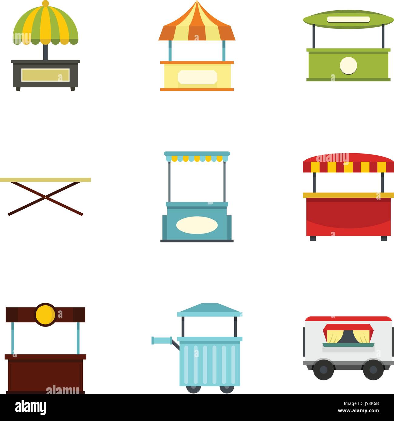 Market tent icon set, flat style Stock Vector Image & Art - Alamy