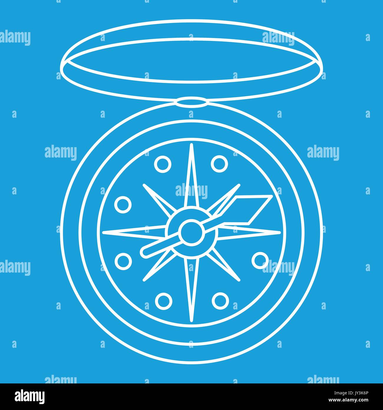 Compass icon, outline style Stock Vector Image & Art - Alamy