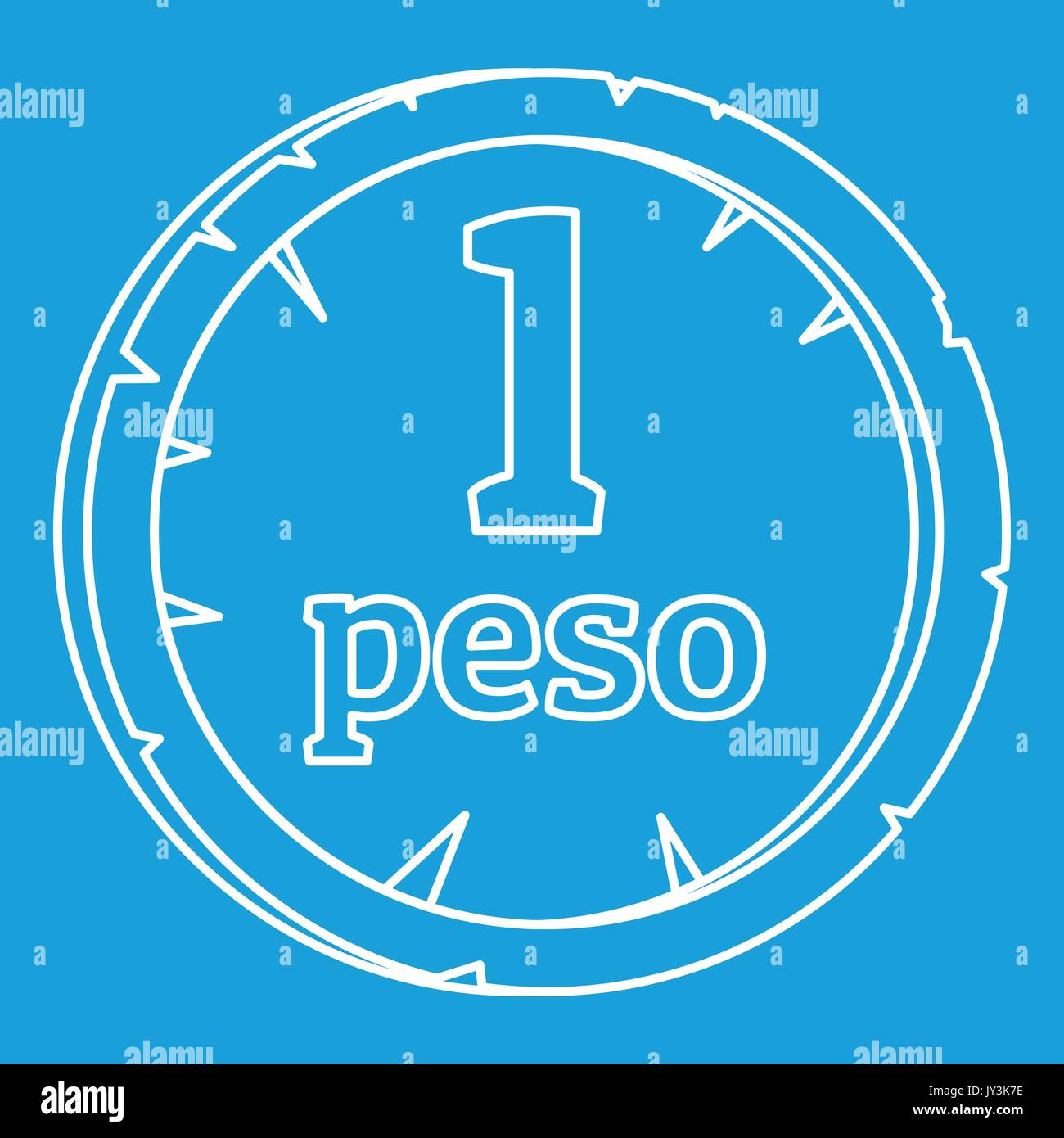 Peso icon, outline style Stock Vector Image & Art - Alamy