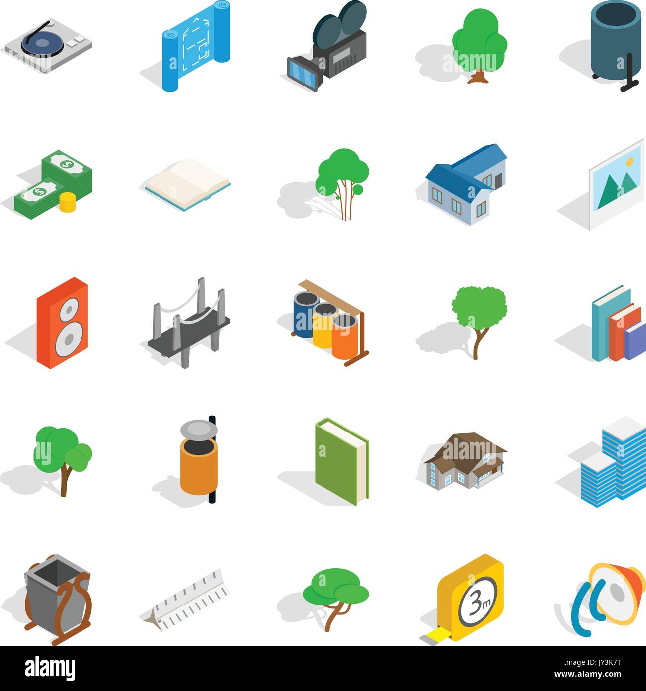 Cozy places icons set, isometric style Stock Vector Image & Art - Alamy