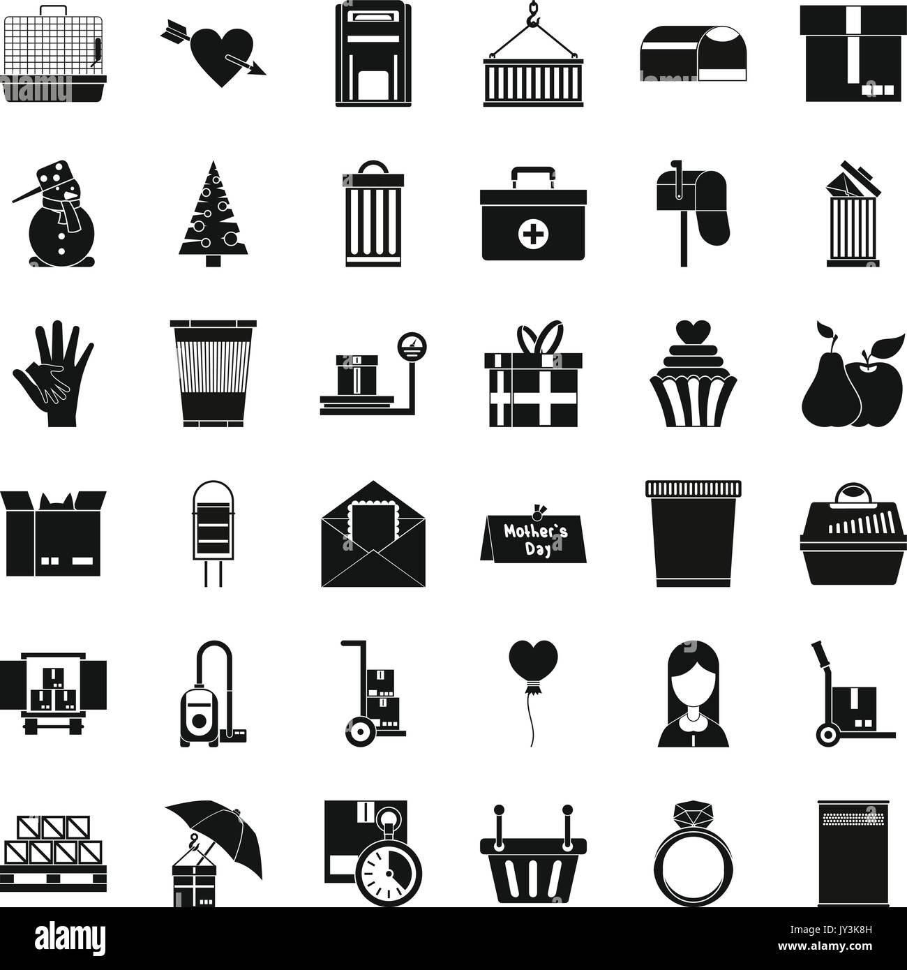 Paper box icons set, simple style Stock Vector Image & Art - Alamy