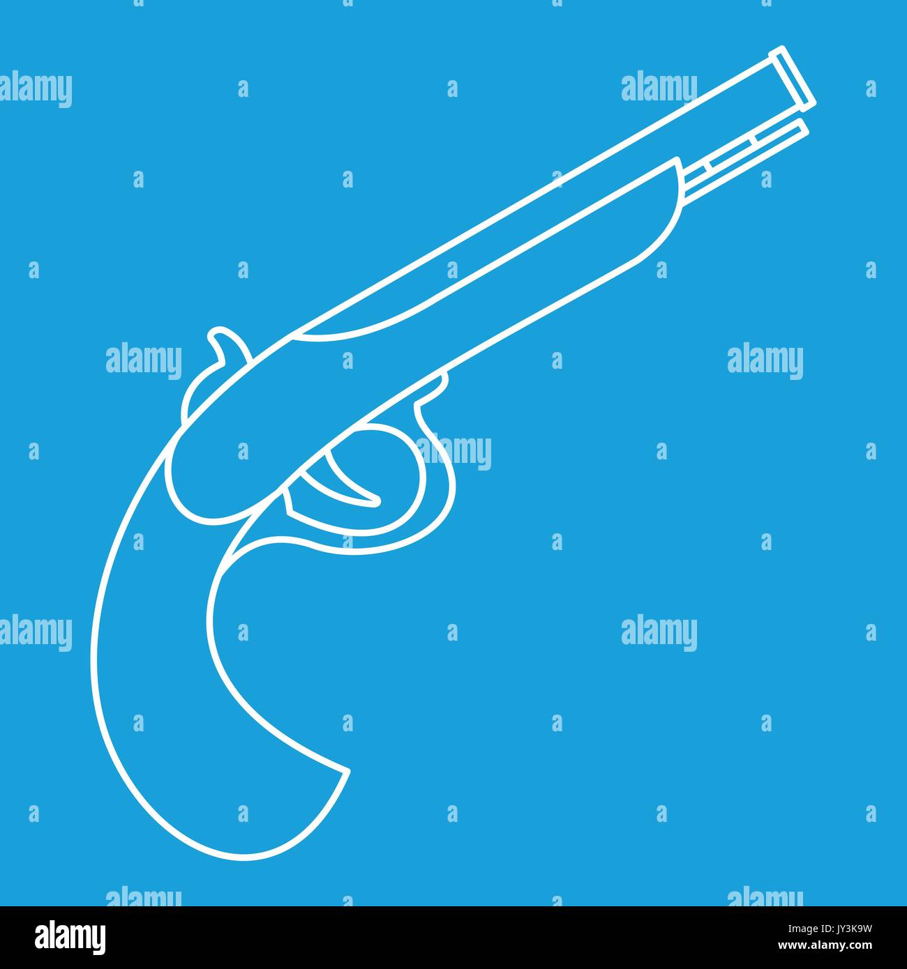 Gun icon, outline style Stock Vector Image & Art - Alamy