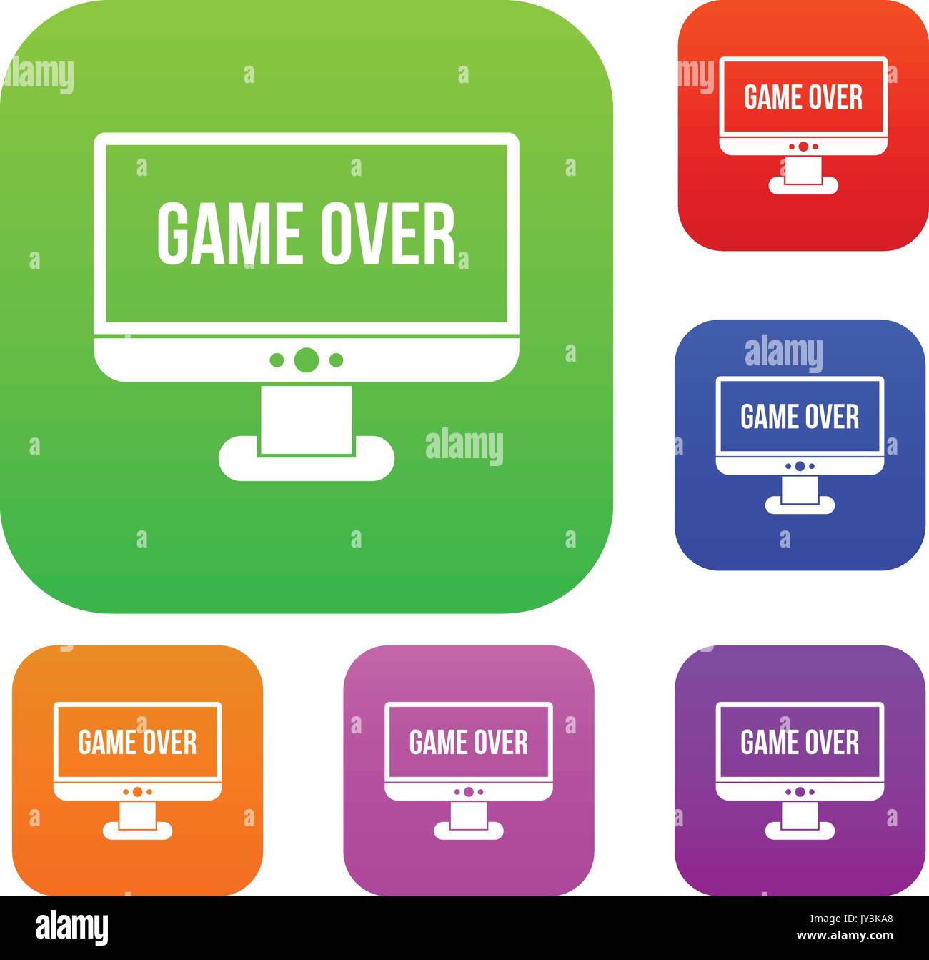 Game over set collection Stock Vector Image & Art - Alamy