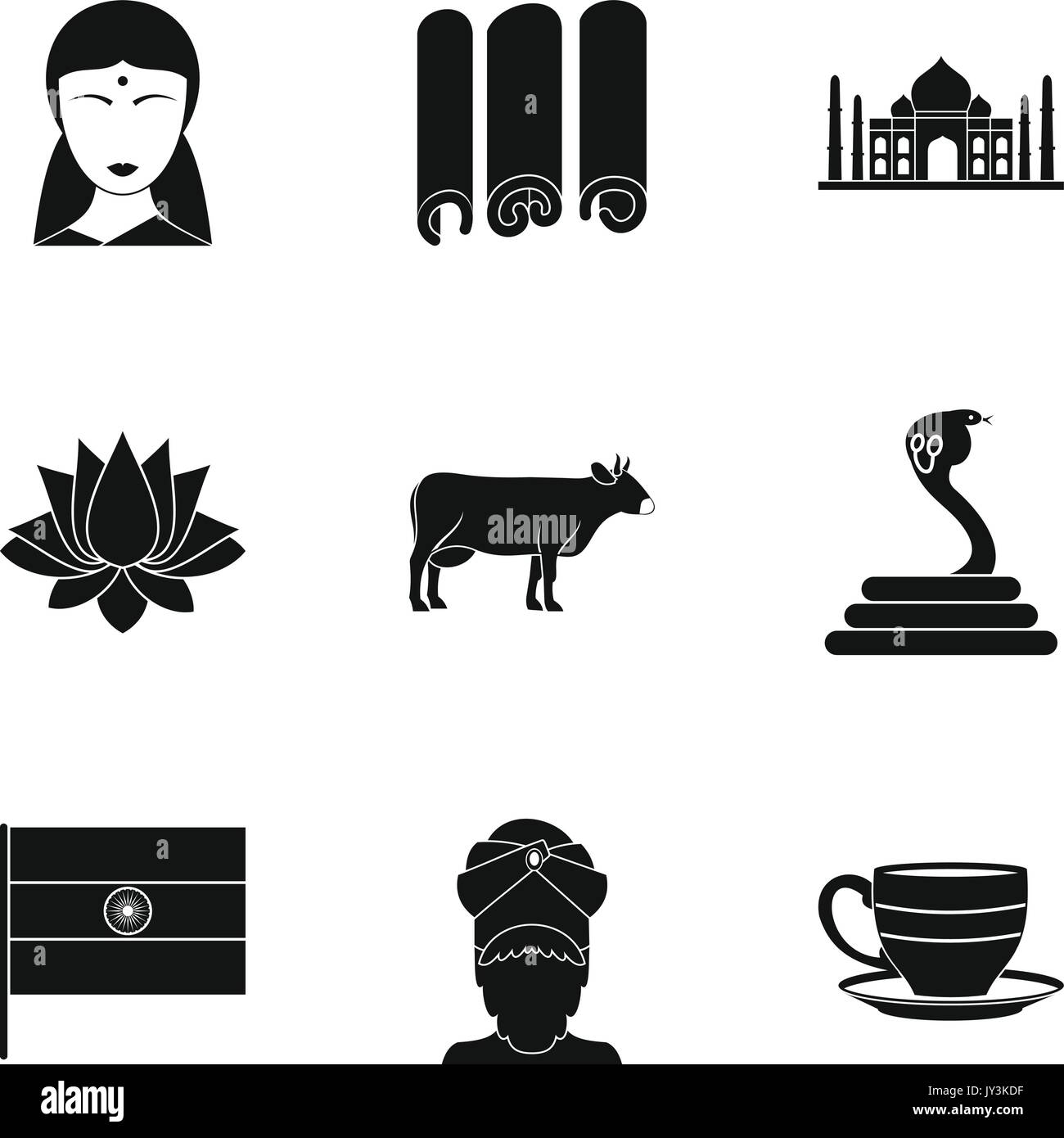 India icon set, simple style Stock Vector Image & Art - Alamy