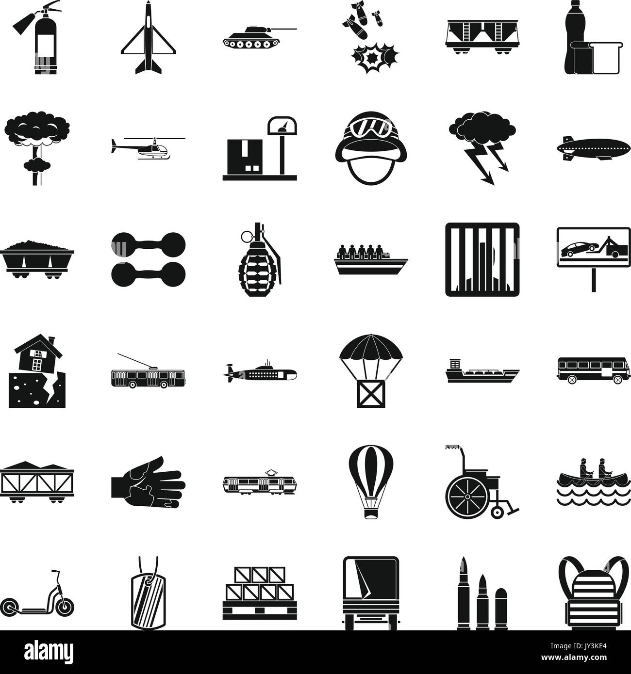 Cargo icons set, simple style Stock Vector Image & Art - Alamy