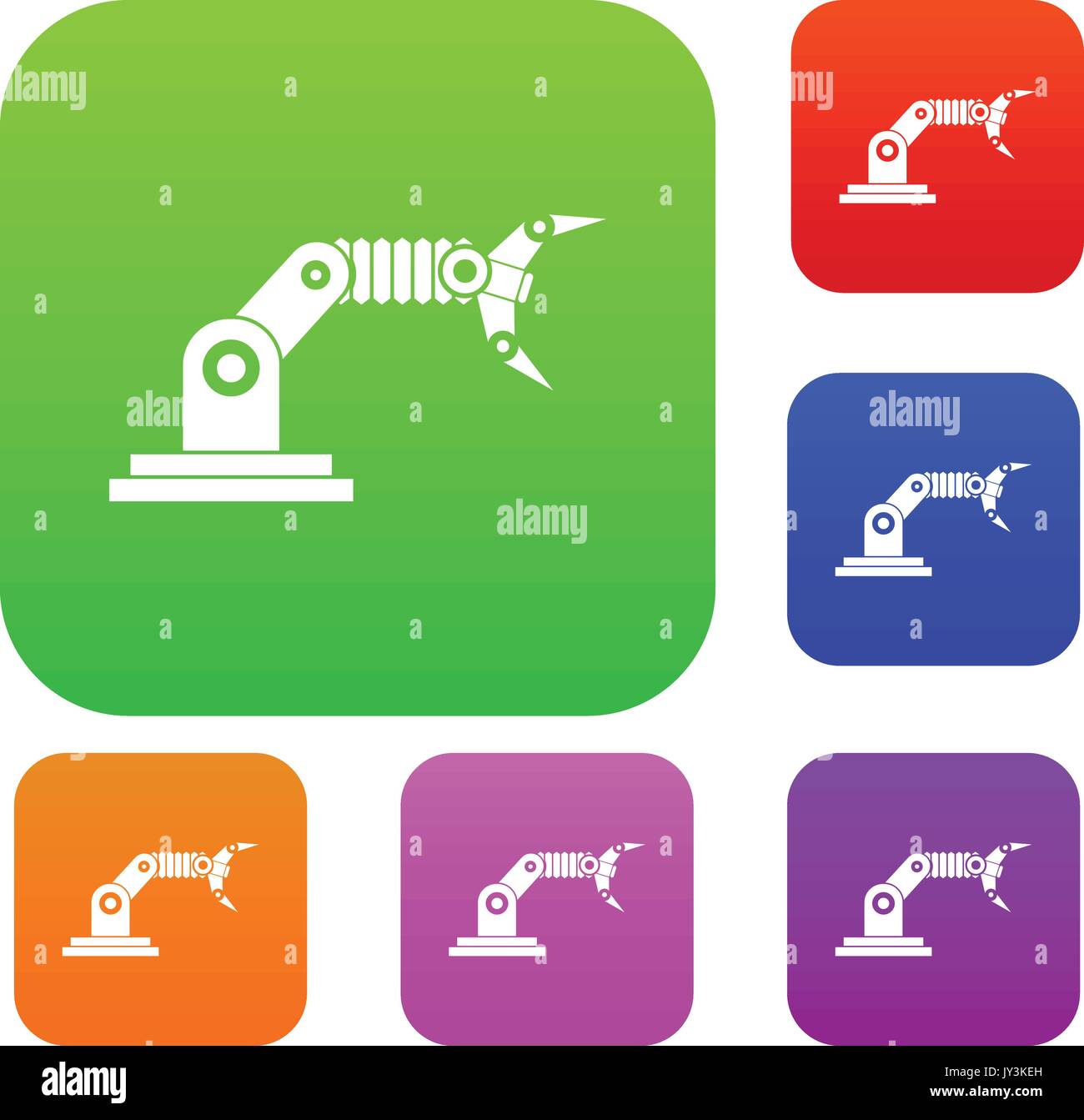 Robotic hand manipulator set collection Stock Vector Image & Art - Alamy