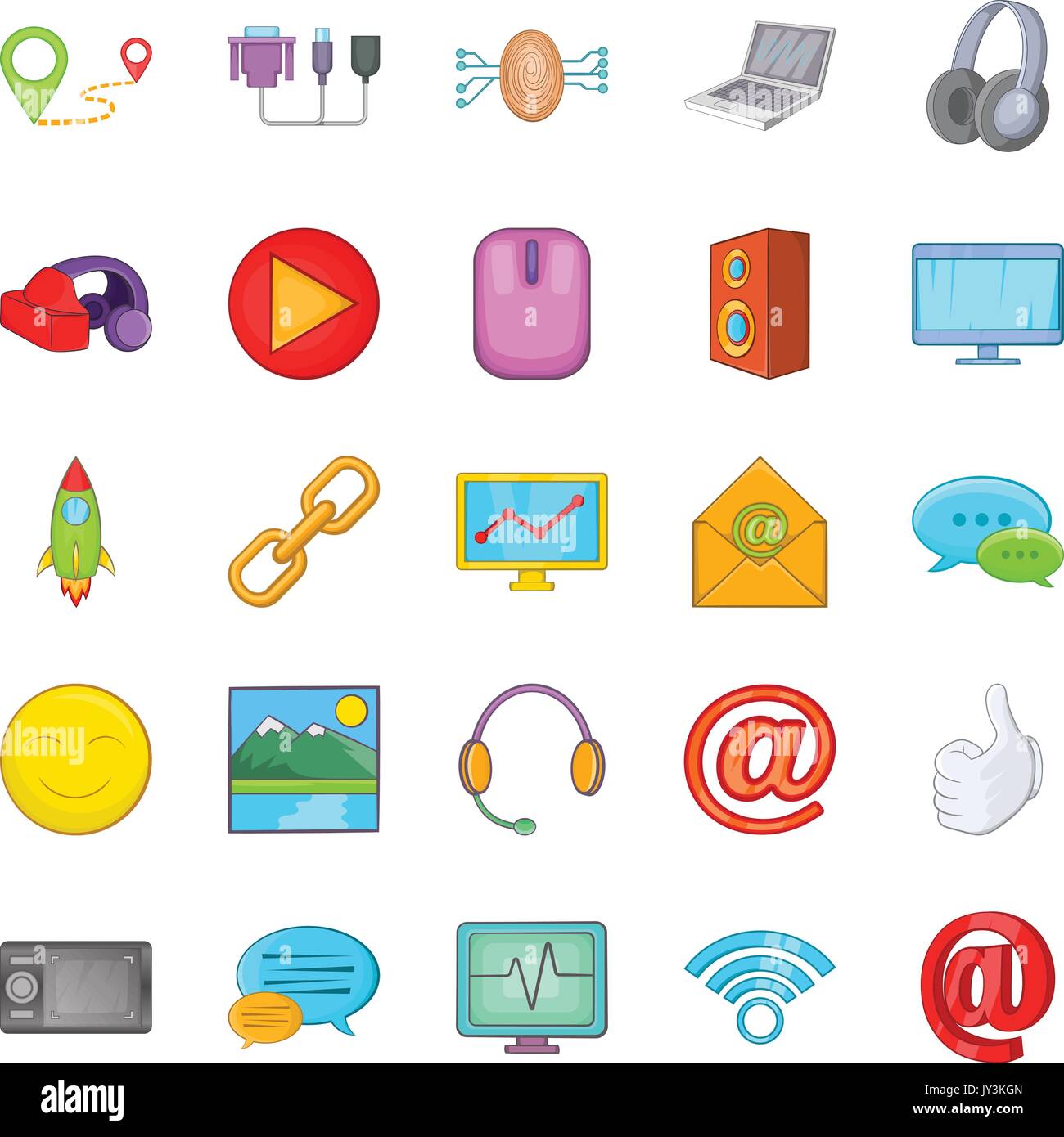 Periphery icons set, cartoon style Stock Vector Image & Art - Alamy