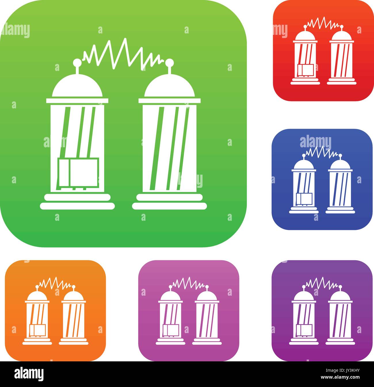 Electrical impulses set collection Stock Vector Image & Art - Alamy