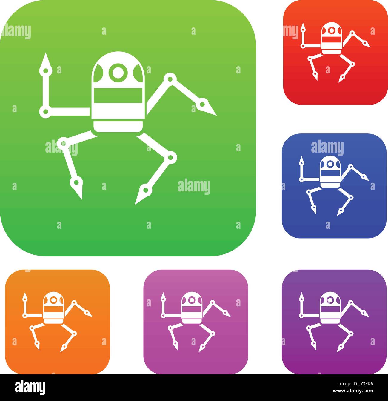 Spider robot set collection Stock Vector Image & Art - Alamy