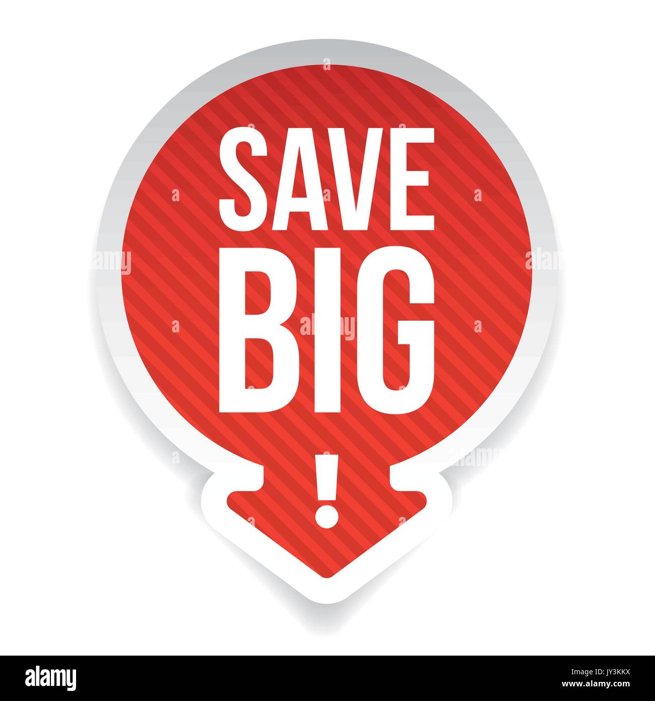 Save Big label red with arrow vector Stock Vector Image & Art - Alamy
