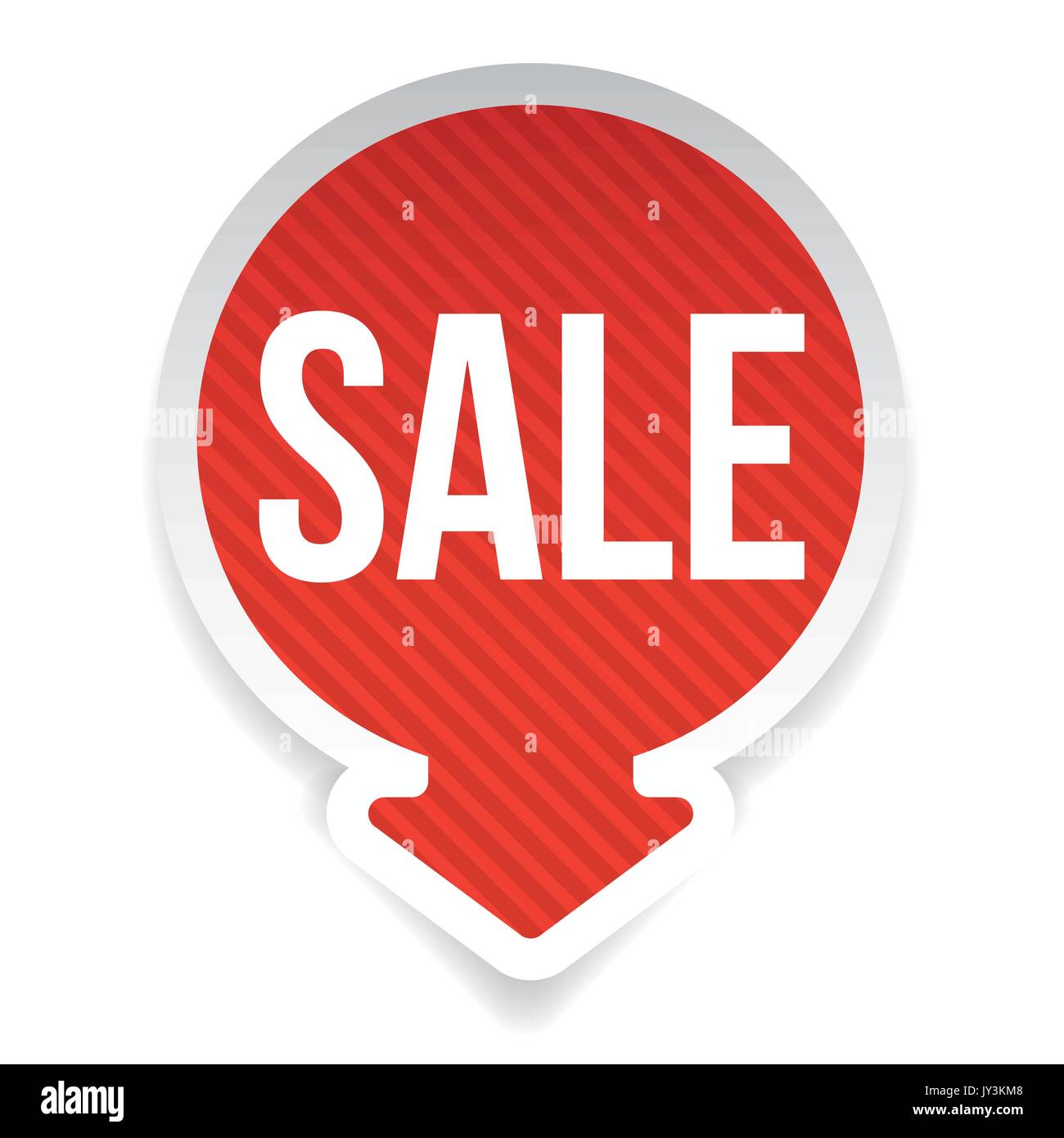 Sale label red with arrow vector Stock Vector Image & Art - Alamy