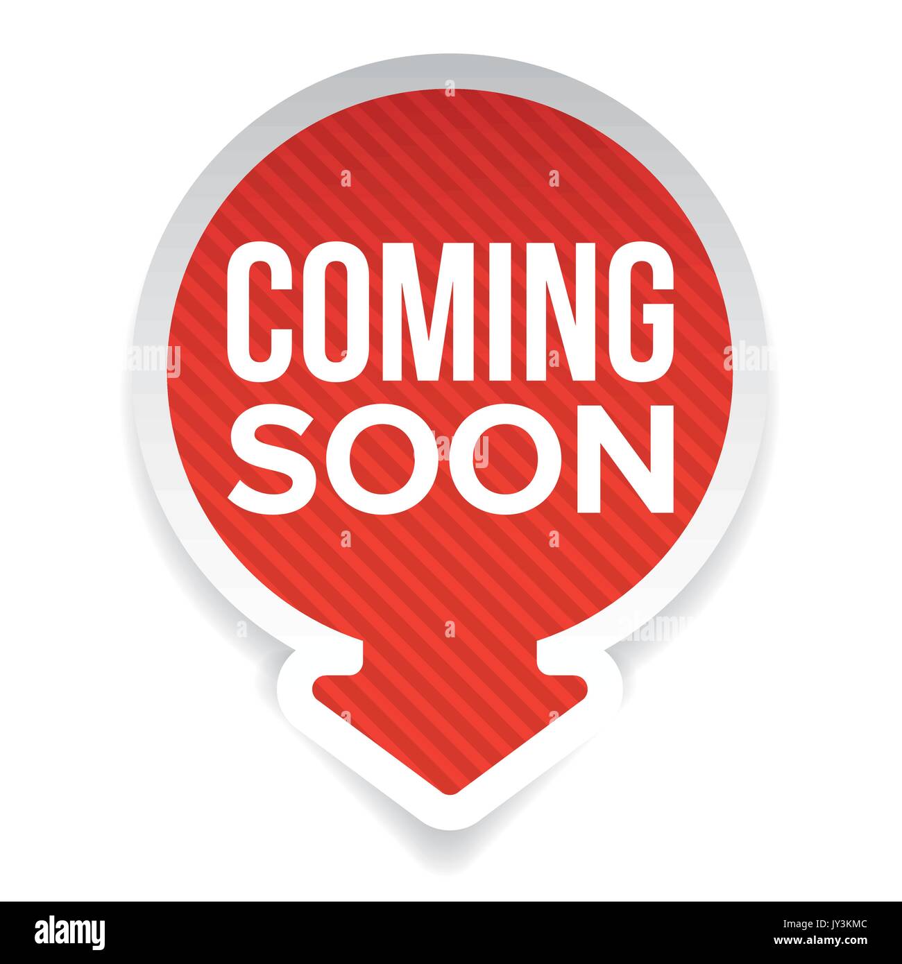 Coming soon label with arrow red Stock Vector Image & Art - Alamy
