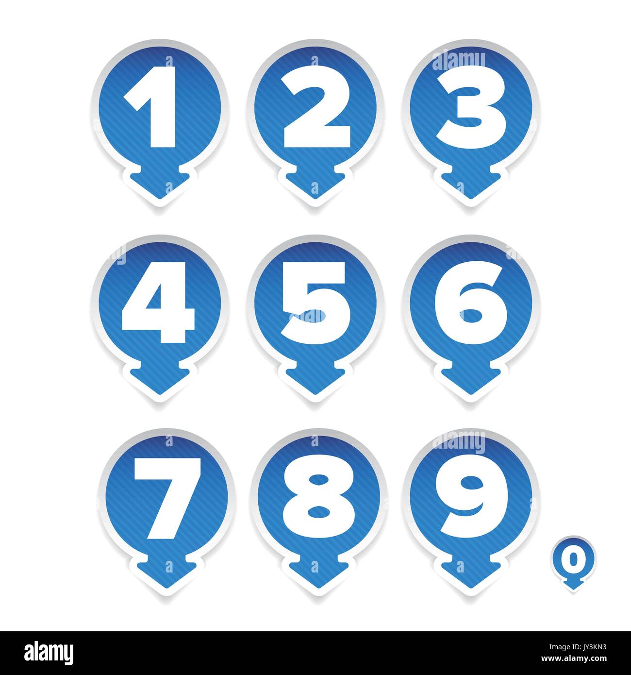 Number three circle blue hi-res stock photography and images - Alamy
