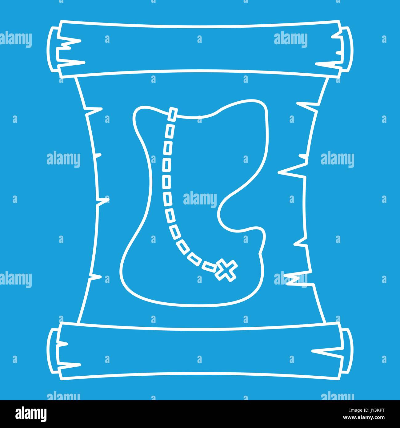 Treasure map icon, outline style Stock Vector Image & Art - Alamy